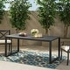 Aluminum Dining Table Slatted Top U Shaped Legs Outdoor Patio - Bed ...