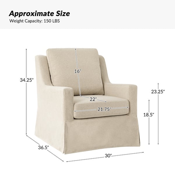 Stan Farmhouse Slipcover Rocking Swivel Chair Set of 2 by HULALA HOME ...