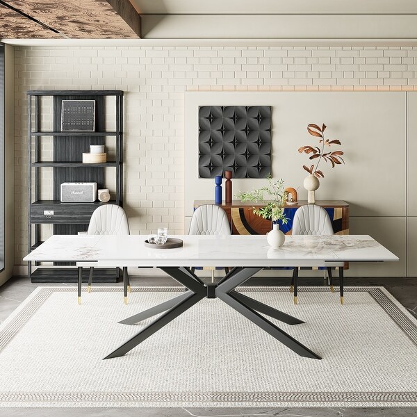 110.24 Extendable Rectangular Sintered Stone Dining Table 78.74 to 110.24 Bed Bath Beyond 40874961