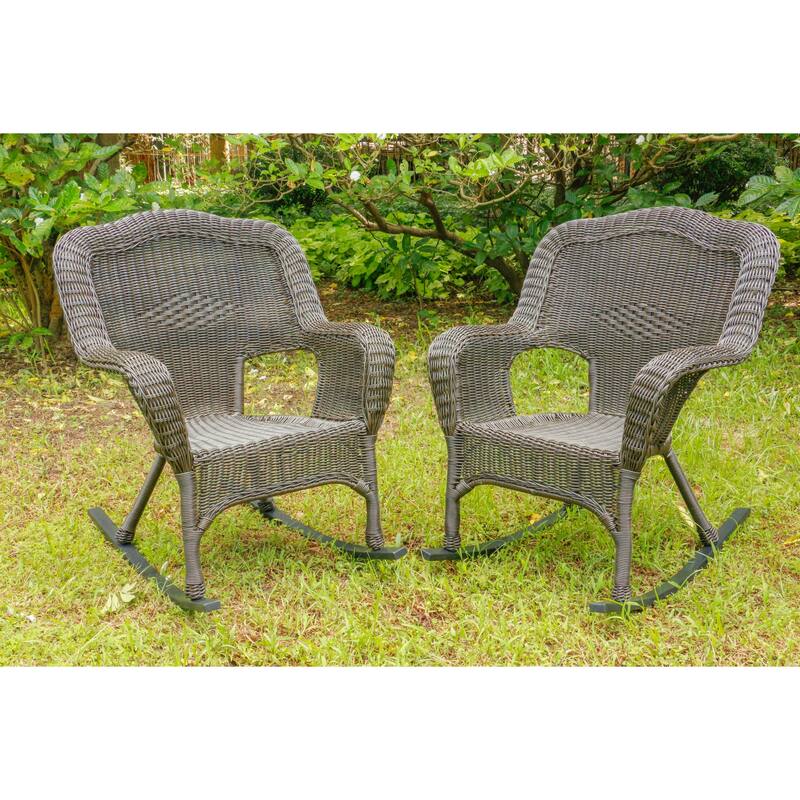 Maui Resin Wicker Porch Rocker (Set of 2) - On Sale - Overstock - 8300383