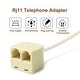RJ11 2 Way Outlet Telephone Phone Jack Modular Line Splitter Plug ...