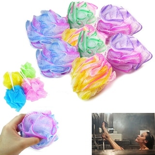 8 Bath Shower Puff Sponges Loofah Mesh Balls - Multicolor - Bed Bath ...