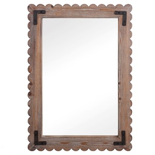 Jasper Farmhouse - Router Washed Mirror - White and Bronze Finish - Bed ...