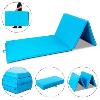 Gymax 4'x10'x2'' Portable Gymnastic Mat Thick Folding Gym Fitness ...