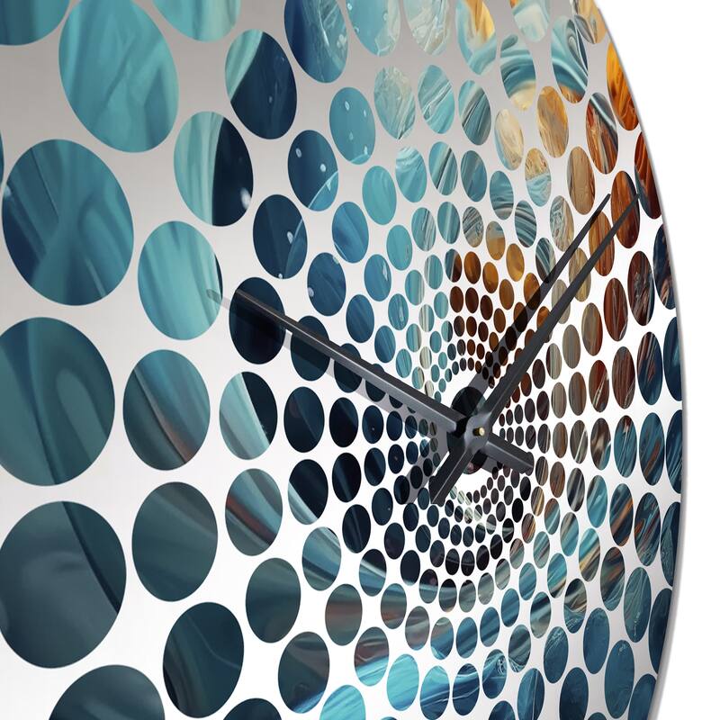 Designart "Liquidity In Art I" Blue Abstract Liquid Ink Clocks Modern ...