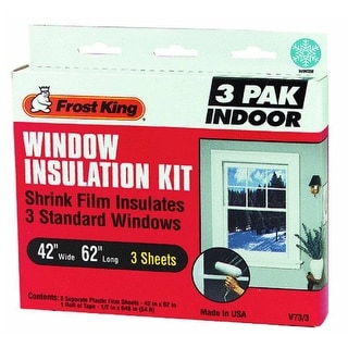 Frost King V73/3H Indoor Window Insulator Kit, 42" x 62" - White - Bed ...