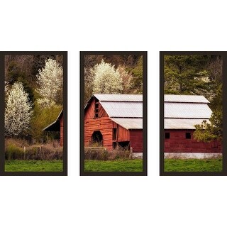 "Skylight Red Barn" 3 Piece Print on Acrylic - Bed Bath & Beyond - 37126778