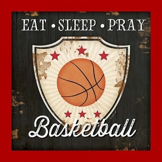Jennifer Pugh 'Eat, Sleep, Pray, Basketball' Framed Art - Bed Bath ...