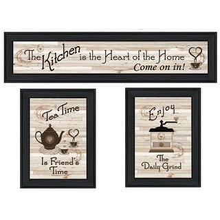 Set Of Three Kitchen Black Framed Prints Kitchen Wall Art - Bed Bath ...