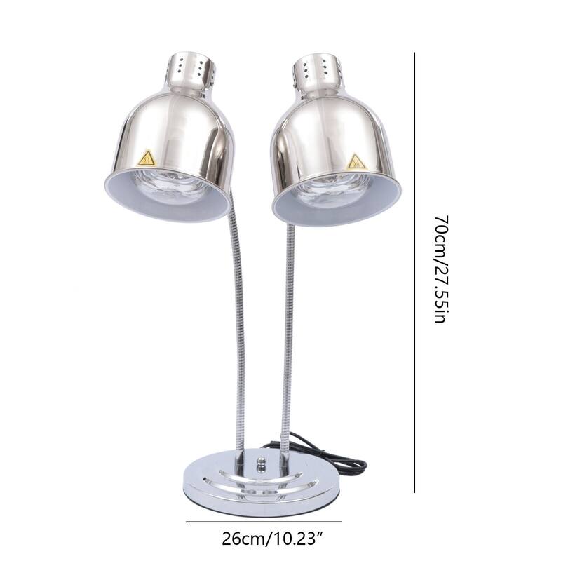 Double Head Tabletop Food Heating Lamp Buffet Food Warmer Light - On ...
