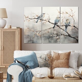 Designart "Birds On The Brink IV" Animals Wall Art Print Set - Bed Bath ...