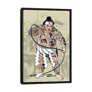 iCanvas "Yakuza Sumo Wrestler Singer" by Alberto Perez Framed - Bed ...