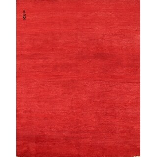 Modern Red Gabbeh Oriental Foyer Rug Handmade Wool Carpet - 4'5" x 5'4 ...