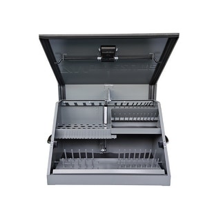 Montezuma SM200G 22.5 Inch Portable Triangle Toolbox Heavy-Duty Steel ...