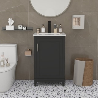 Modern 20 Inch Small Bathroom Vanity - Bed Bath & Beyond - 42640651