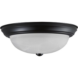 Aspen Creative 3-Light Flush Mount Ceiling Light Fixture,Matt Black ...