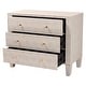 Leyna Modern Beige Faux Shagreen 3-Drawer Storage Cabinet - Bed Bath ...