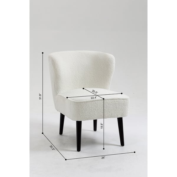 Armless Curved Back Accent Chair Side Chair - Bed Bath & Beyond - 35460625