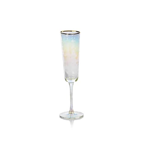 Kampari Triangular Wine Glasses with Gold Rim, Set of 4 - Overstock ...