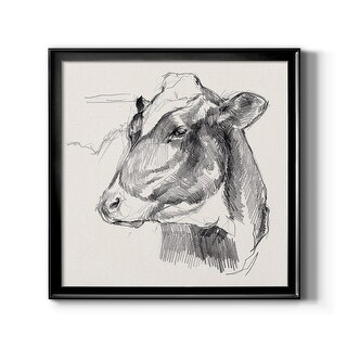 Holstein Portrait Sketch II-Premium Framed Canvas - Ready to Hang - Bed ...
