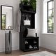 Woodland Hall Tree and Small Shoe Bench with Shelves by Bush Furniture ...