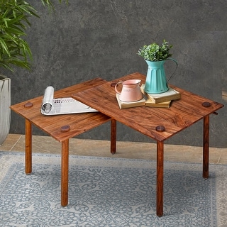 18 Inch Rectangular End Table with Pull Out Extension and Grain Details ...