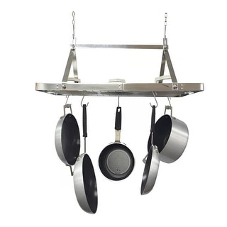 Heavy Duty Ceiling Mounted Rectangle Stainless Steel Hanging Pot Rack ...