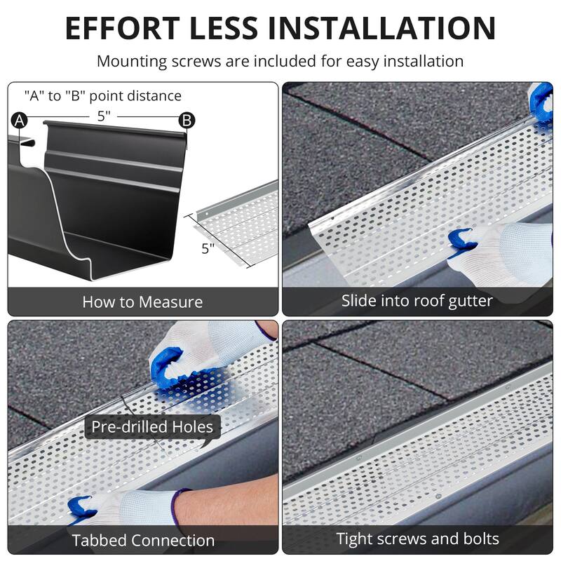 Gutter Guard, Leaf Filter Gutter System fits Any Roof Gutter Type ...