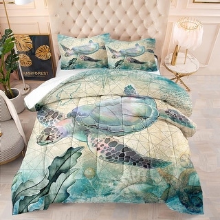 Sea Turtle Comforter Set,Ocean Sea Turtle Bedding Set - Bed Bath ...