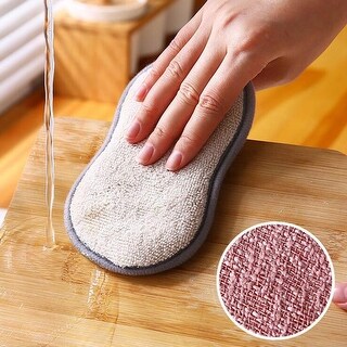 2Pcs Sponge Eraser Long Lasting Thick Double Sided NonScratch Scouring ...