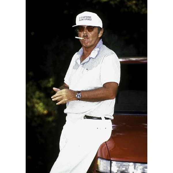 Jack Nicholson smoking a cigarette at the US Open in Queens New York ...