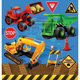 Pack of 6 Under Construction Disposable Plastic Party Banquet Table ...