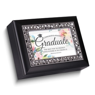 Curata Black Resin Graduation Music Box: Pomp and Circumstance - Bed ...