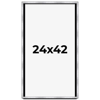 24x42 Shadow Box Frame Silver | 1.375 Inches Deep Real Wood - Bed Bath ...
