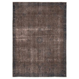 ECARPETGALLERY Hand-knotted Color Transition Brown Wool Rug - 6'6 x 9'4 ...