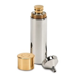 Curata Shotgun Shell Stainless Steel 3 Ounce Flask with Gold-Tone Cap ...