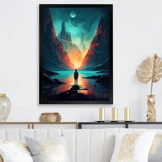 Designart "Swallowed By The Galaxy I" Space Framed Wall Art Prints ...