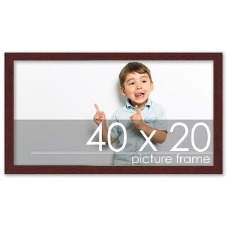 40x20 Traditional Mahogany Complete Wood Panoramic Frame with UV ...