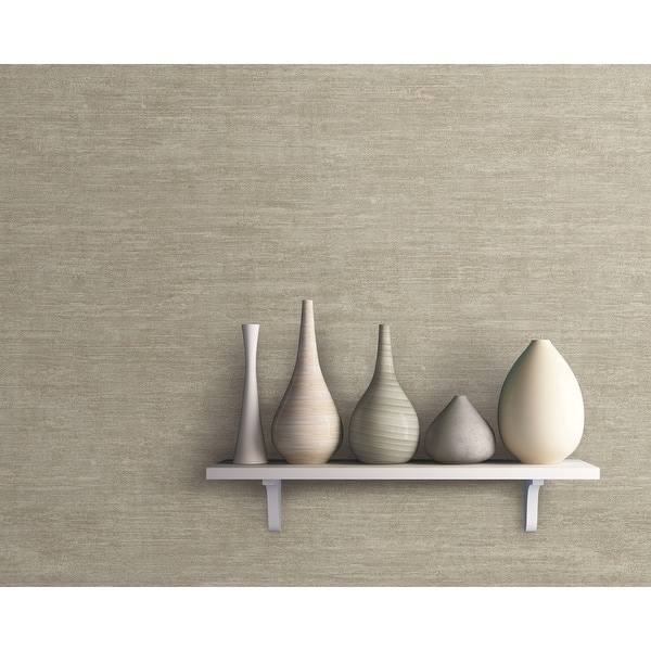 Antonina Vella Heathered Wool Beige Wallpaper - Bed Bath & Beyond ...