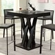 Modern 40-inch High Square Dining Table in Dark Cappuccino Finish - 40 ...