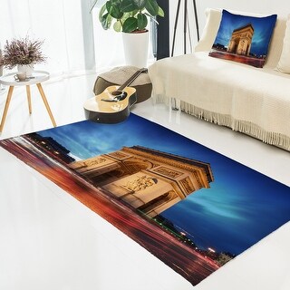 Designart 'Arch of Triumph in Paris' Landscape Area Rug - Bed Bath ...
