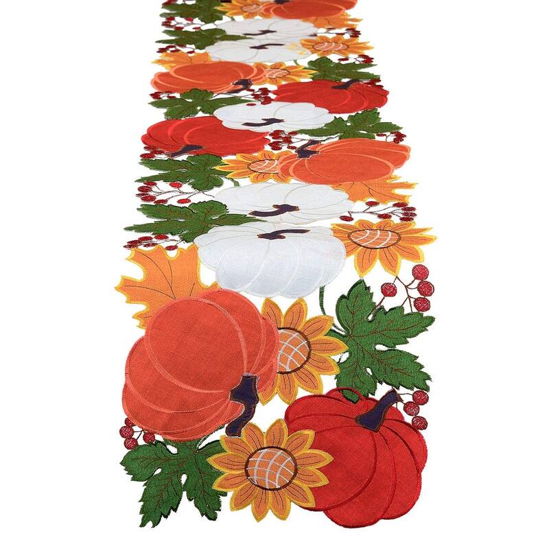 Simhomsen Fall or Autumn Harvest Pumpkins Table Runner, Thanksgiving ...