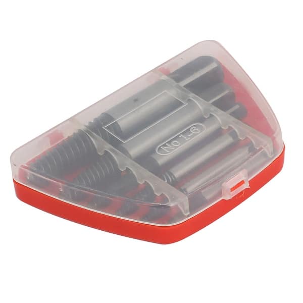 Reverse Threaded Screw Extractor Set Bolt Stud Pipe Remover Tool Kit 6 ...