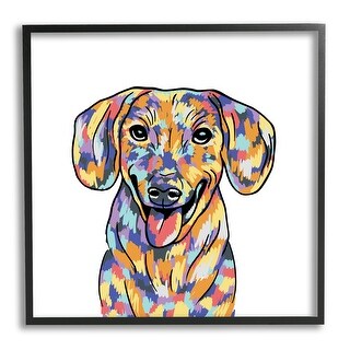Stupell Modern Bold Dog Portrait Framed Giclee Art Design by Masey St ...