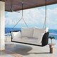Merax 2-Person Hanging Seat, Rattan Woven Swing Chair, Porch Swing With Ropes - Bed Bath ...