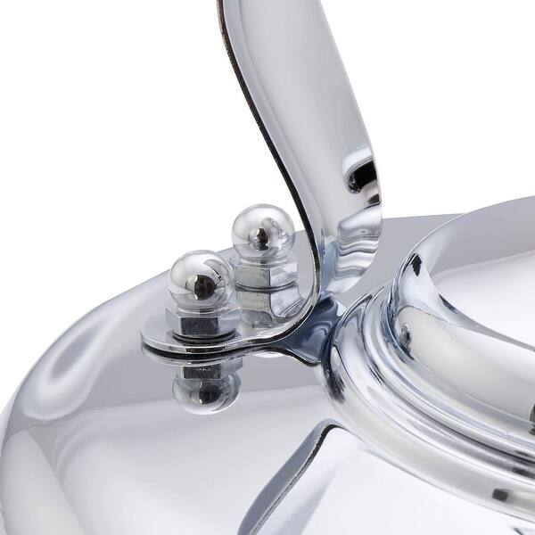 Simplex Kettles Buckingham Solid Copper No 3 Chrome Plated Whistling Tea Kettle - 1.9 Quart ...