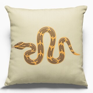 Cotton Canvas Pillow Case Animals of Asia Burmese Python 18 x 18 - Bed ...