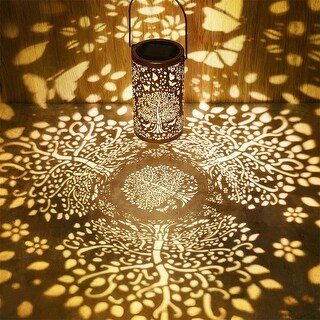 Tree of Life Solar Lantern - Outdoor Hanging Light - Bed Bath & Beyond ...