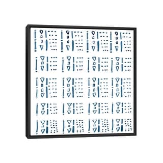 iCanvas "Blue Glyphics I" by SD Graphics Studio Framed - Bed Bath ...