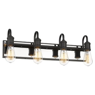Industrial Modern Bathroom Vanity Lights,4-Light Indoor Sconces Wall ...